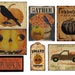 Primitive Fall Pumpkin Labels for Pantry Jars Cans Crocks Bottles Tins ...