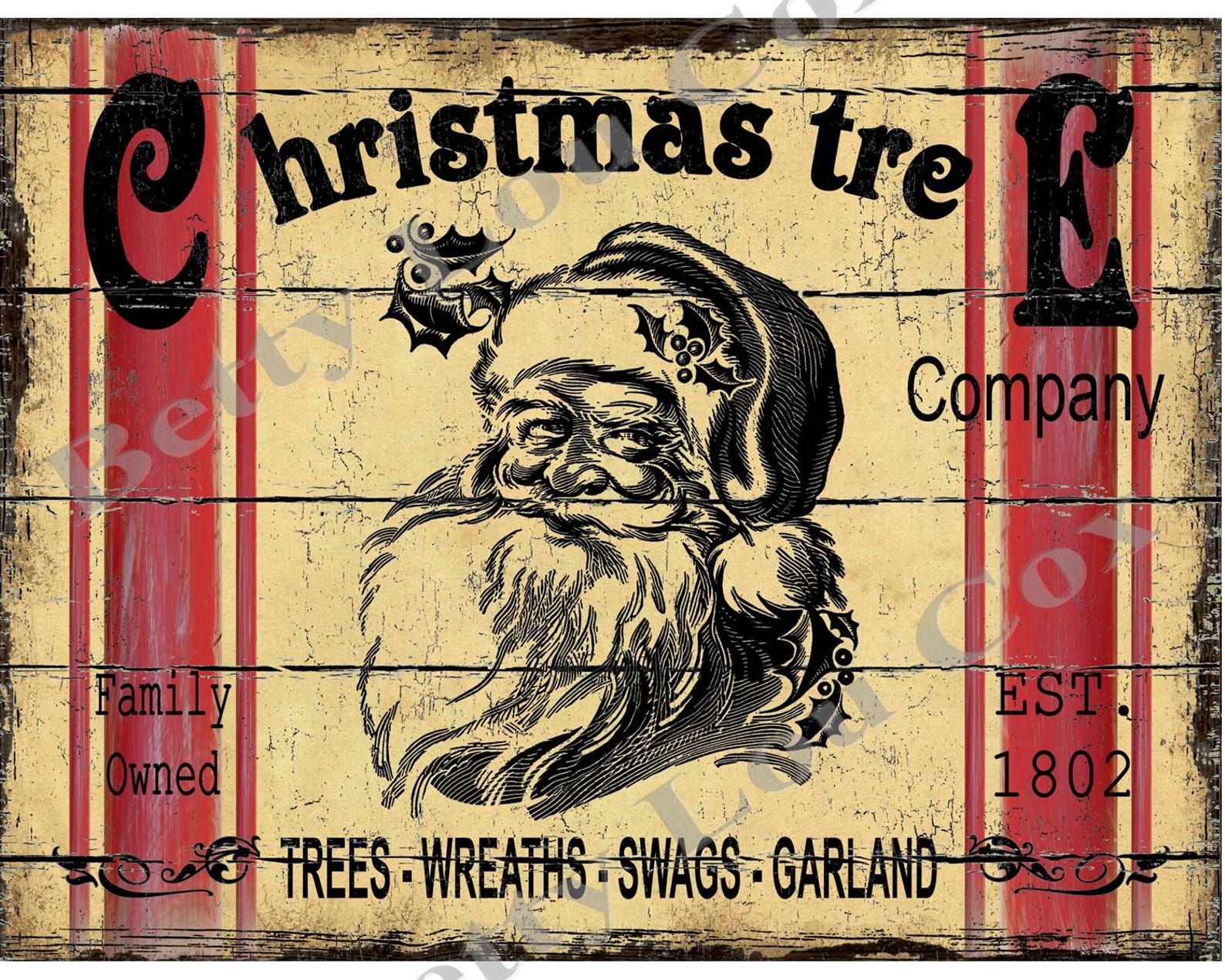 Santa Print , Grain Sack Sign , Vintage Farmhouse , Flour Sack , Pillow ...