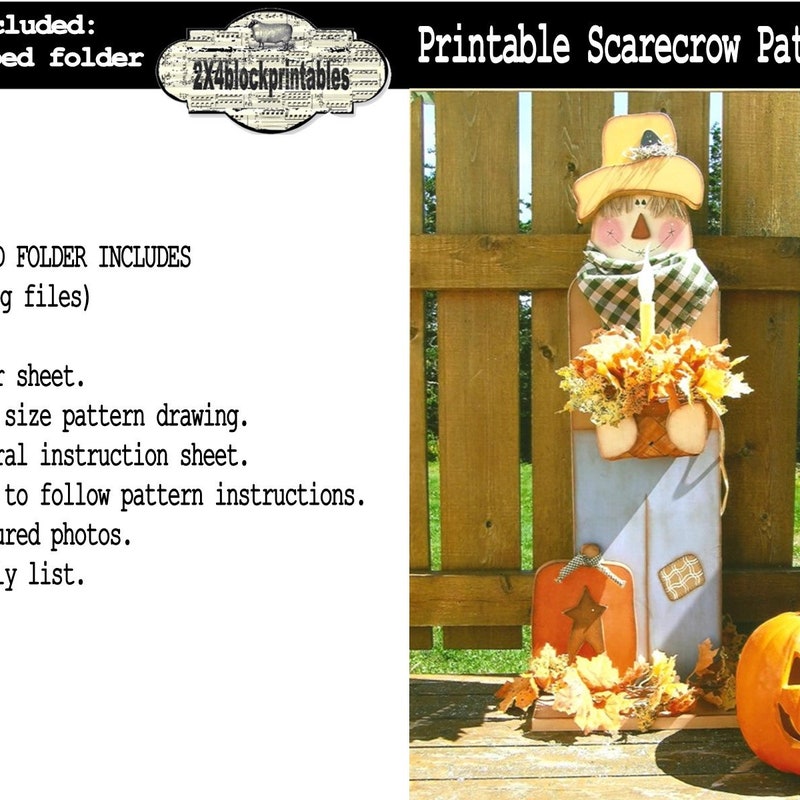 Scarecrow Pattern - Etsy