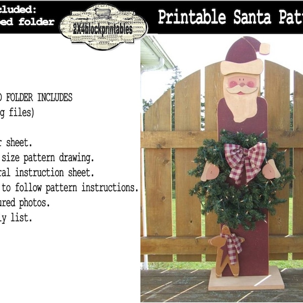 Primitive Santa Patterns - Etsy