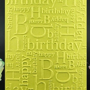 Happy Birthday Embossing Folder Card Making Scrapbooking Crafts ...