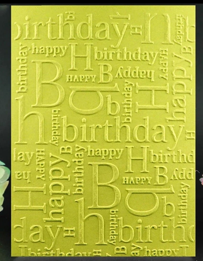 Happy Birthday Embossing Folder Card Making Scrapbooking Crafts ...