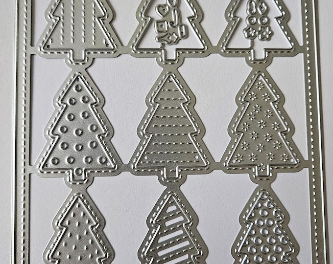 Assorted Trees Background Card Frame Metal Cutting Die Card Making ...