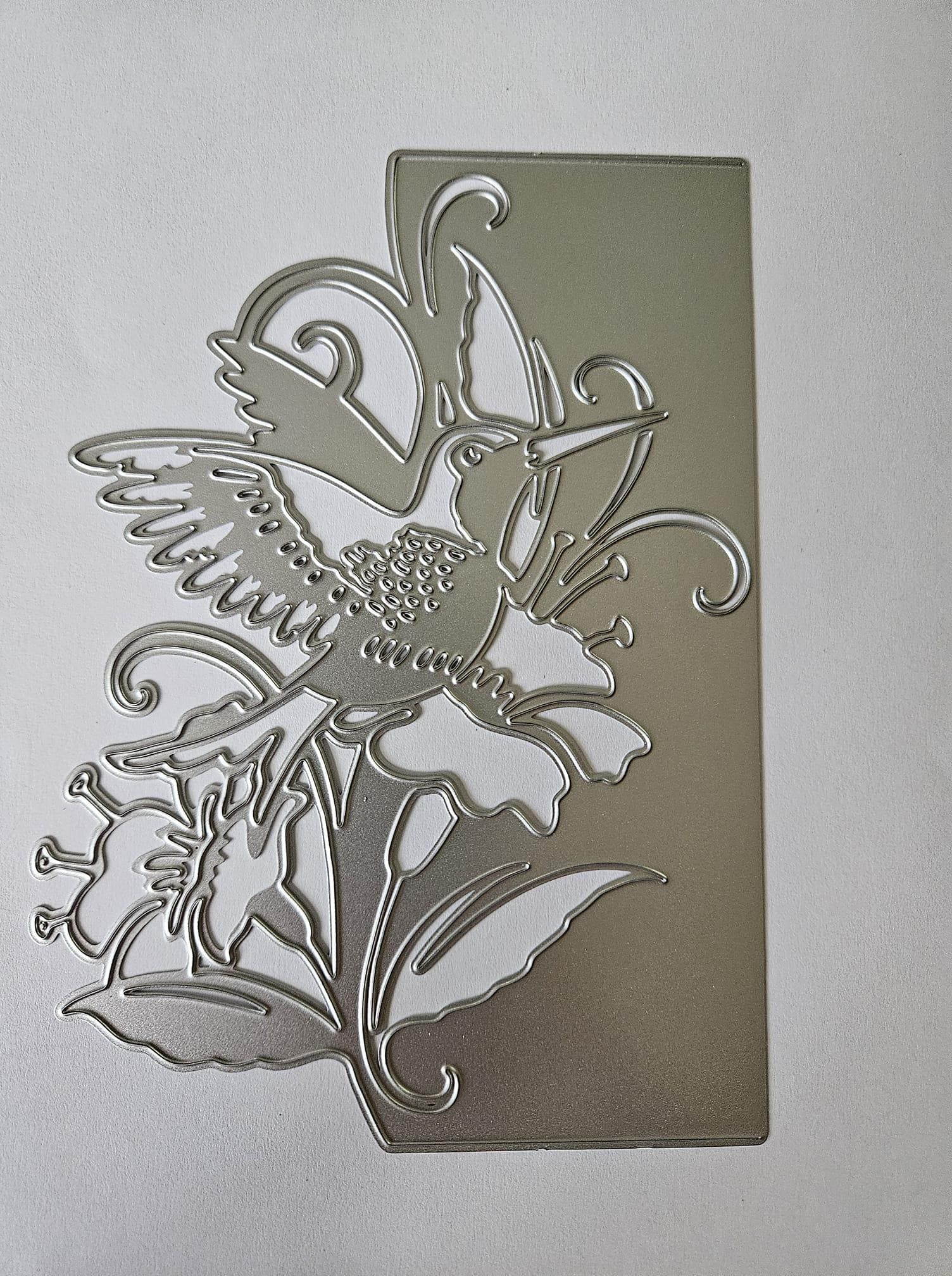 Hummingbird Border Card Metal Cutting Die Birthday Greeting Card Making ...