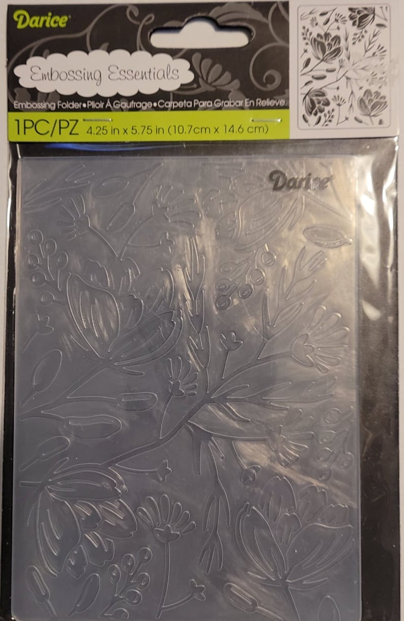 Flower Pod Background Embossing Folder Darice Brand Card Making ...