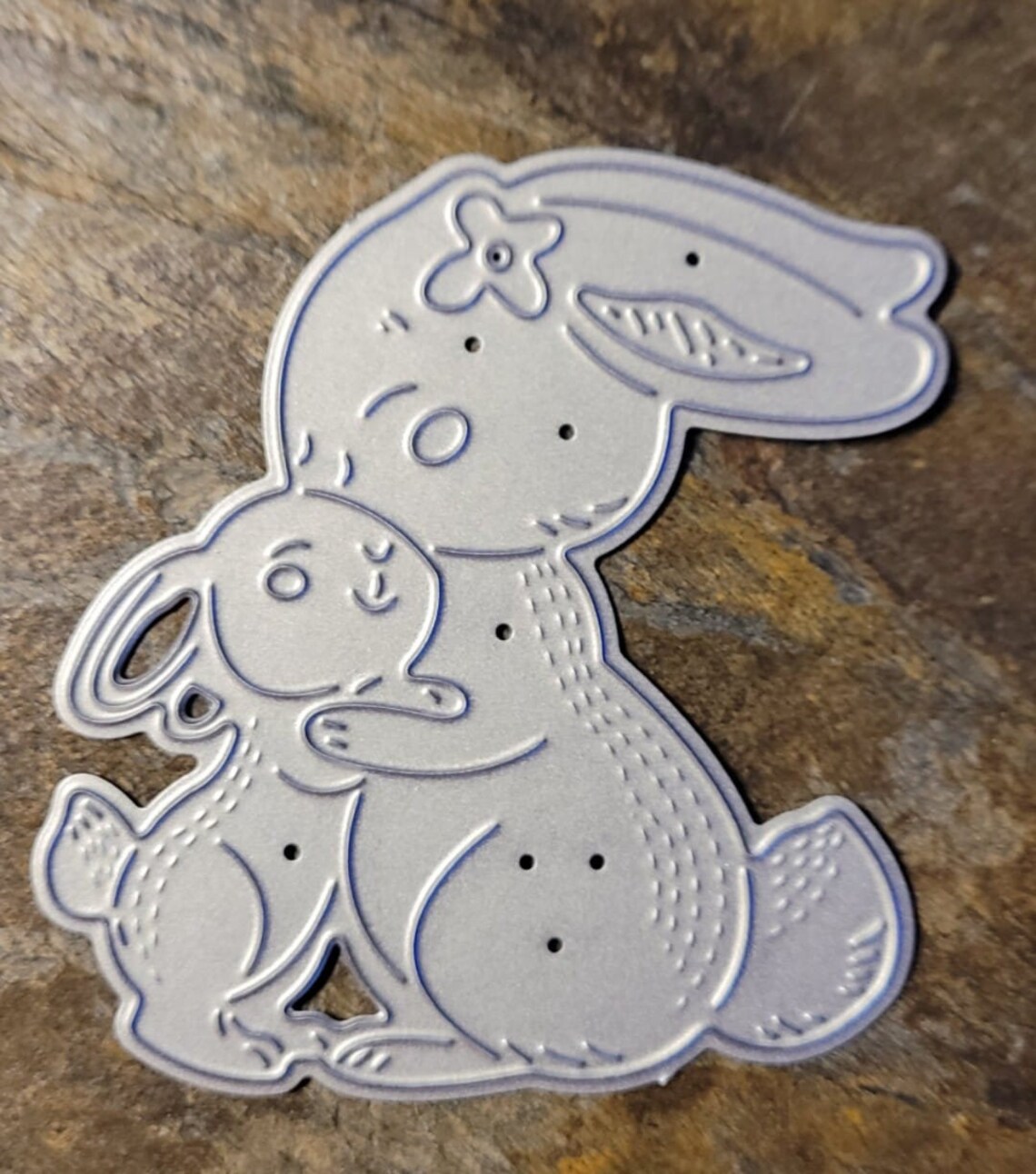 Mommy Rabbit With Baby Bunny Metal Cutting Die Greeting Card Making ...