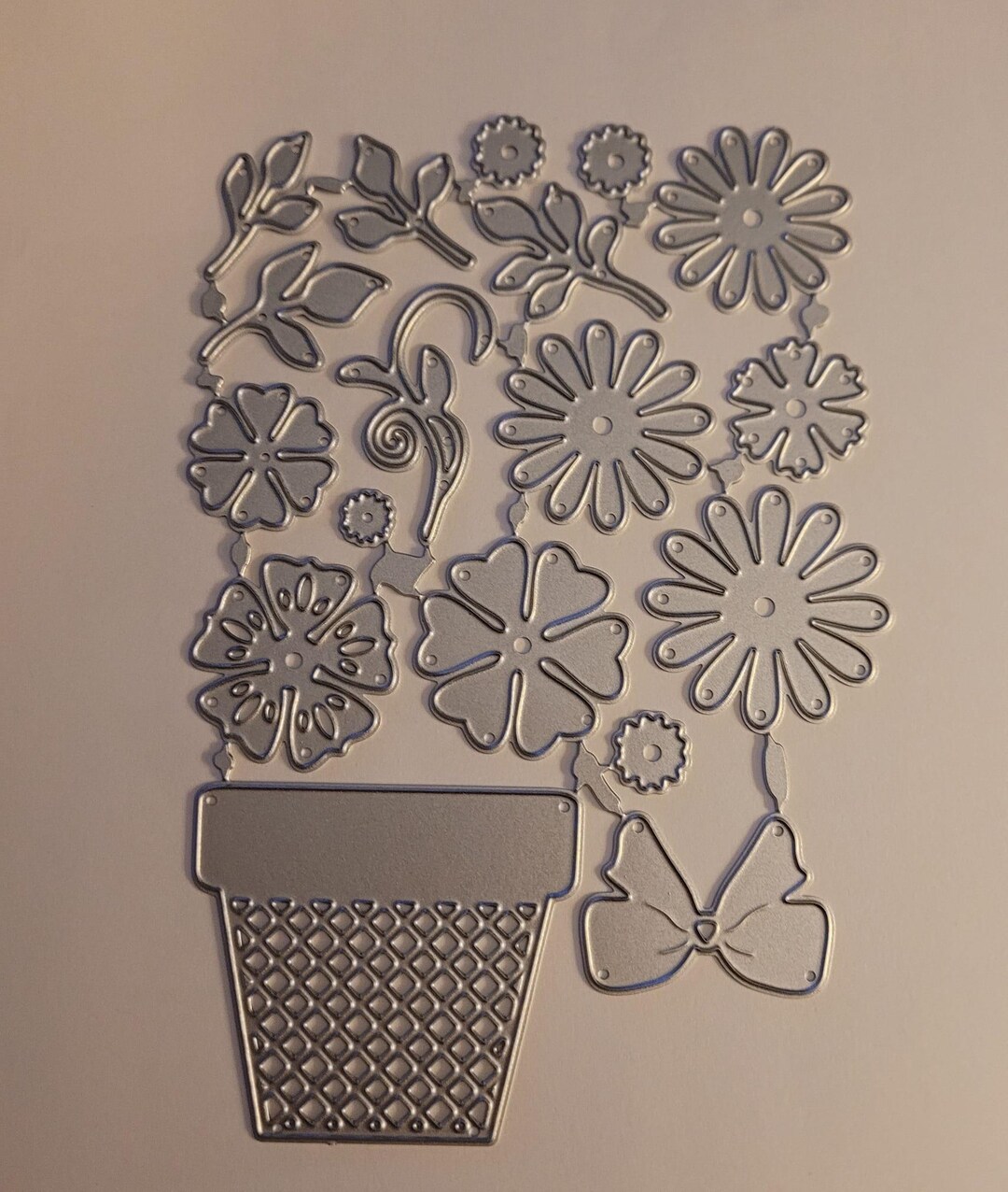 Flower Pot Full of Flowers Metal Cutting Die Set Wedding Birthday ...