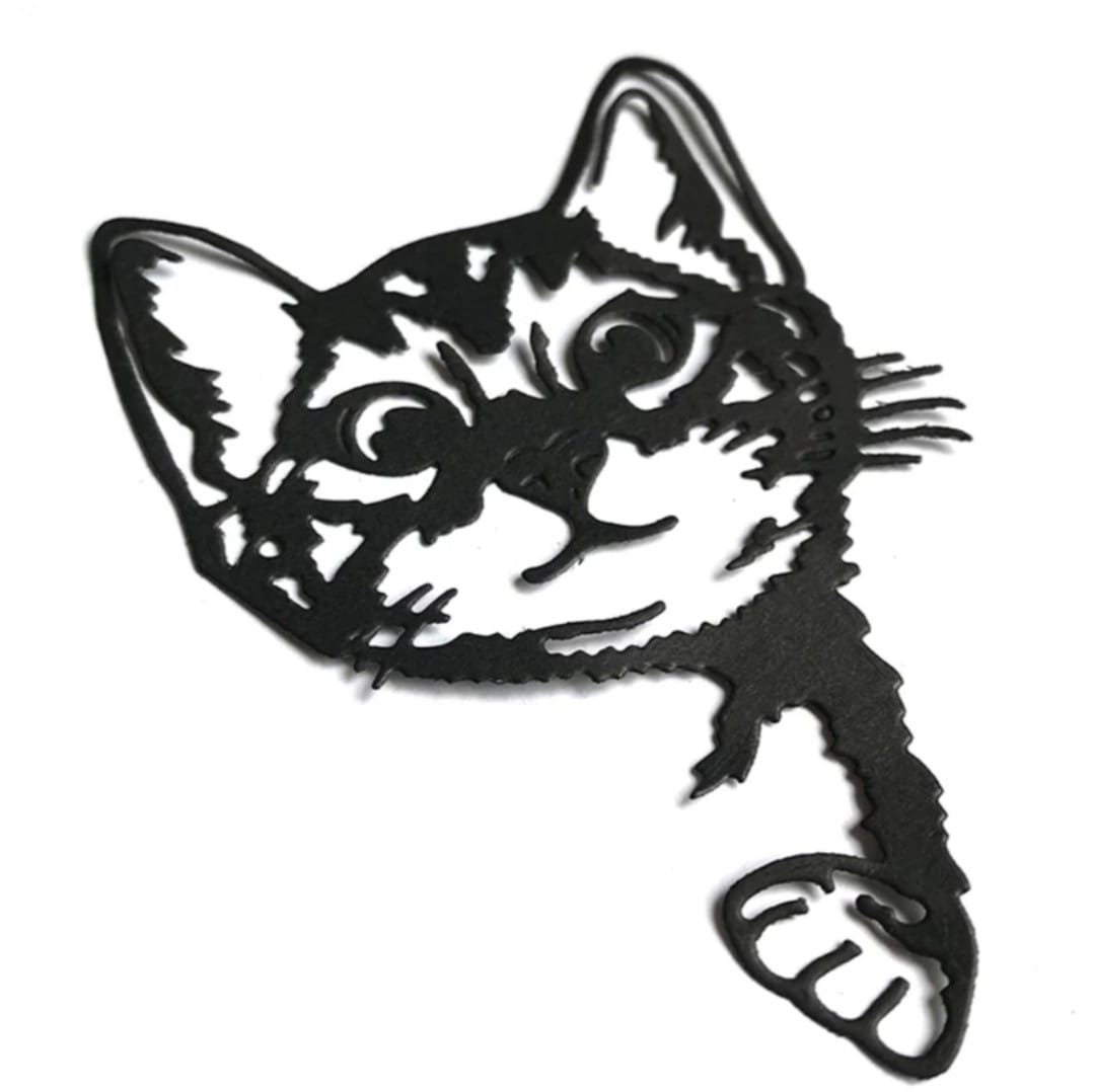 Cat Face With Paw Hanging Metal Cutting Die Card Making Scrapbooking ...