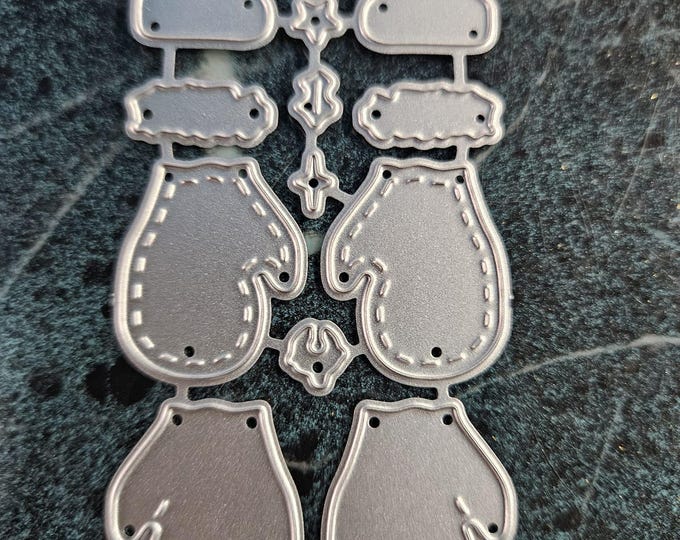 Winter Mittens Metal Cutting Die Card Making Scrapbooking Snowman ...