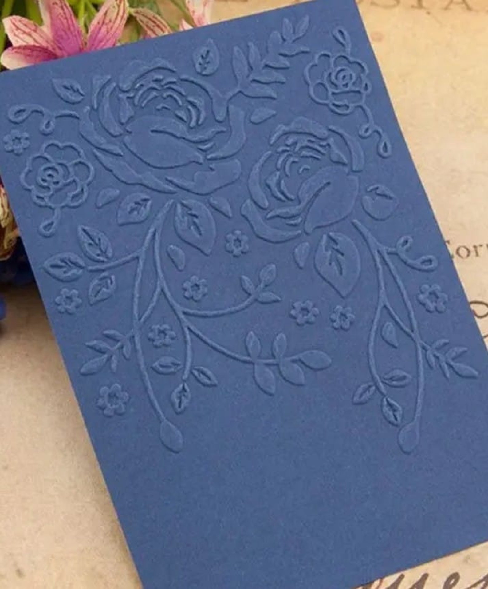 Rose Flower Embossing Folder Card Making Scrapbooking Craft Embossing ...