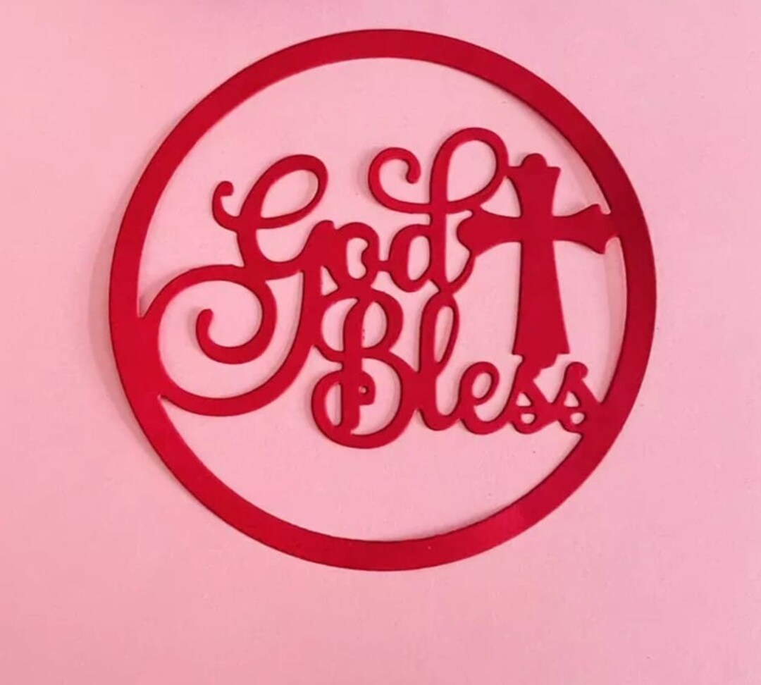 God Bless Round Metal Cutting Die Card Making Scrapbooking Wedding Baby ...