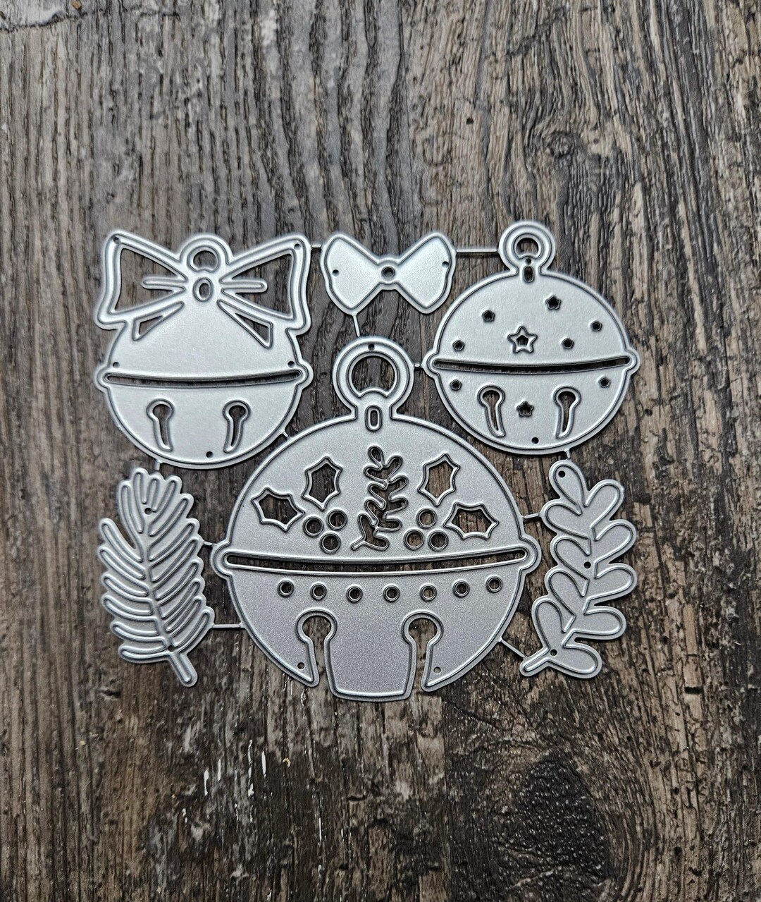 Jingle Bells With Bows & Branch Metal Cutting Die Set Holiday Christmas ...