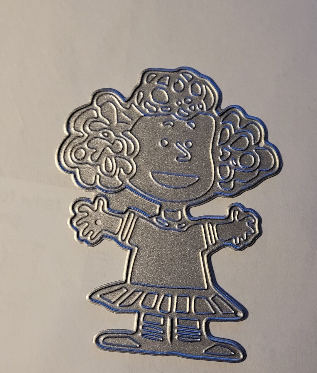 The Girl With Curly Hair Metal Cutting Die Greeting Birthday Card ...