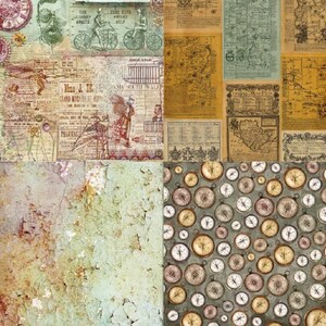 Pocket Watch Theme Paper 6x6 Paper Pack 12 Designs X 2 Each ...