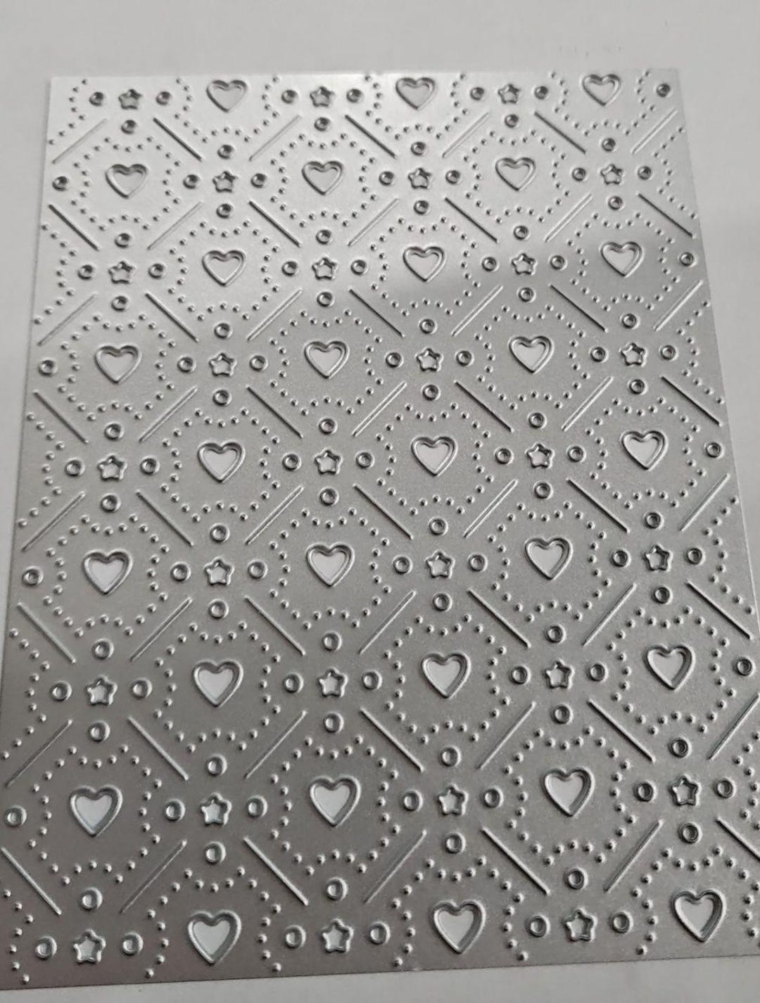 Heart Embossed With Design Card Frame Metal Cutting Die Set Card Making ...