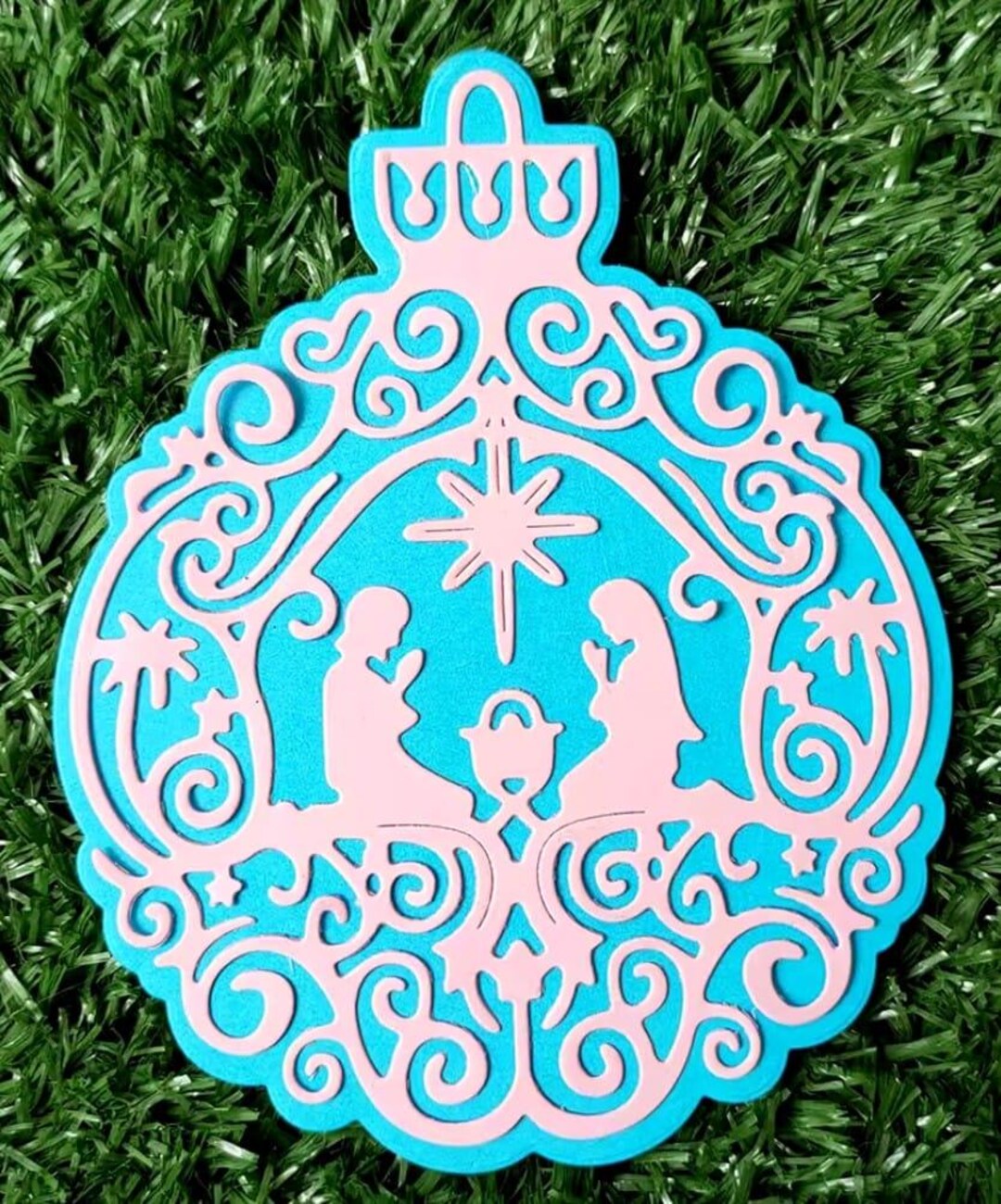 2 Piece Nativity Holiday Bulb Metal Cutting Die Card Making ...
