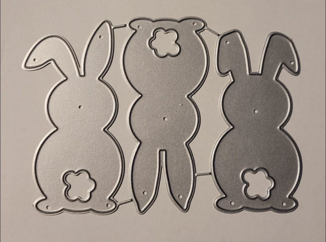 Set of 3 Rabbit Metal Cutting Dies Greeting Easter Card Making ...