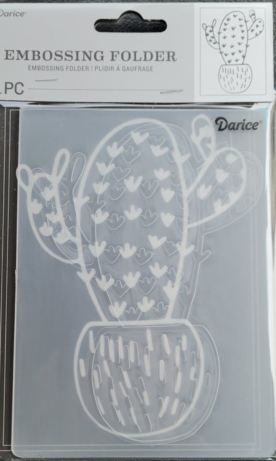 Cactus Embossing Folders Darice Card Making Scrapbooking Crafts Texture ...
