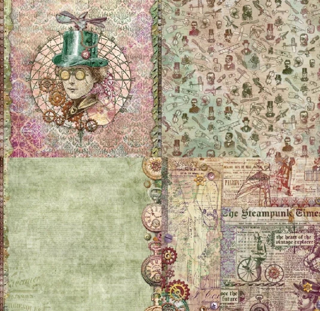 Pocket Watch Theme Paper 6x6 Paper Pack 12 Designs X 2 Each ...