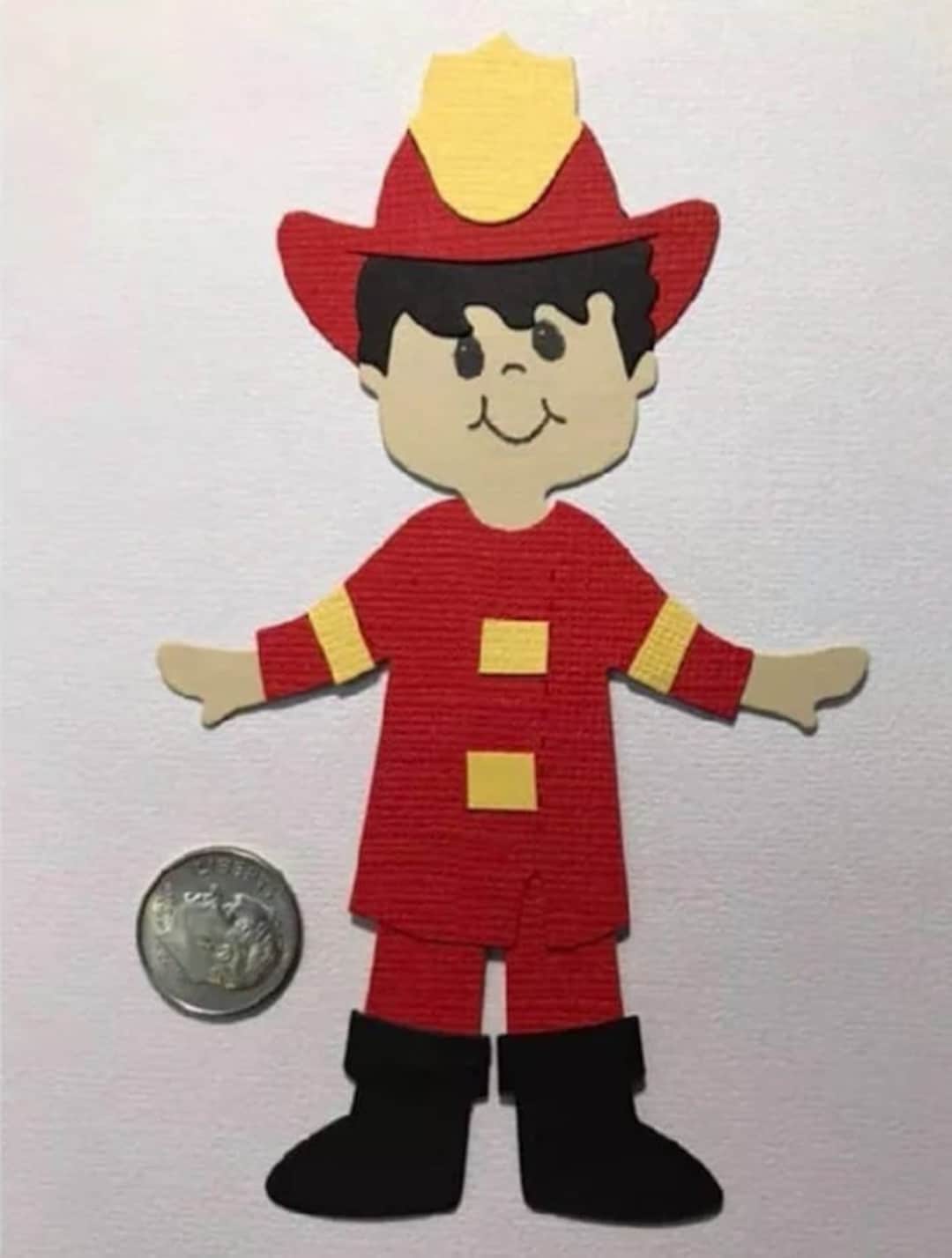 Fireman Metal Cutting Die Card Making Scrapbooking Crafts Greeting ...