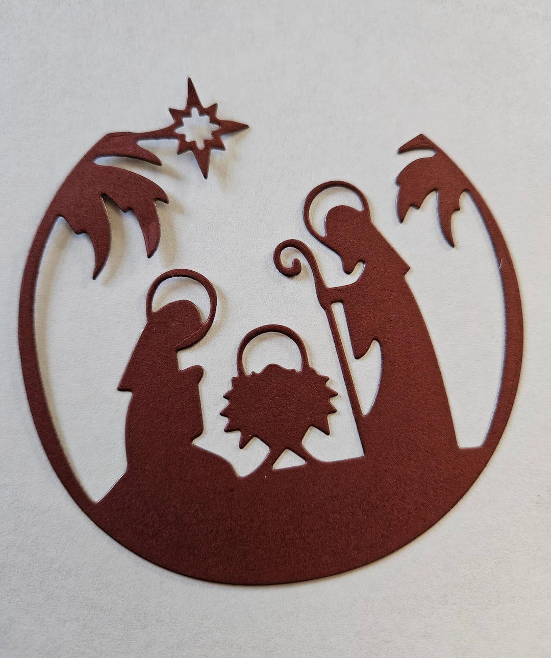 Nativity Scene Half Circle Metal Cutting Die Card Making Scrapbooking ...