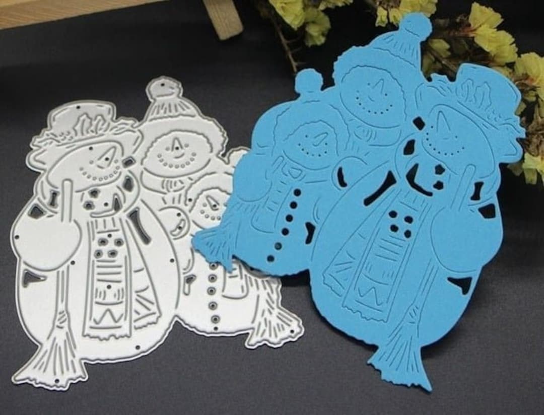 Snowman Couple Metal Cutting Die Card Making Scrapbooking Craft Dies ...