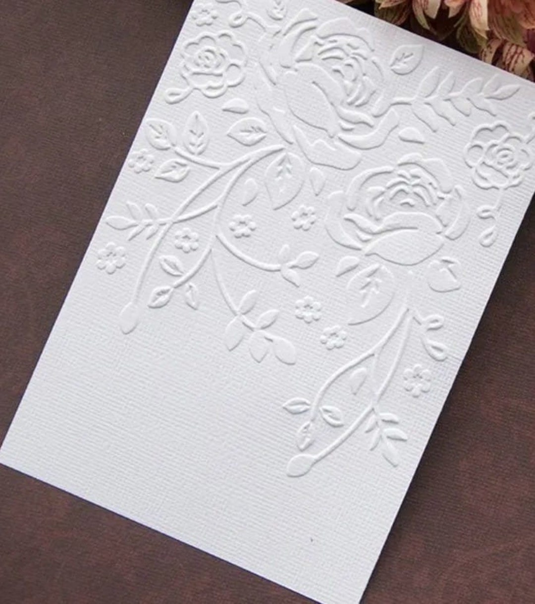 Rose Flower Embossing Folder Card Making Scrapbooking Craft Embossing ...