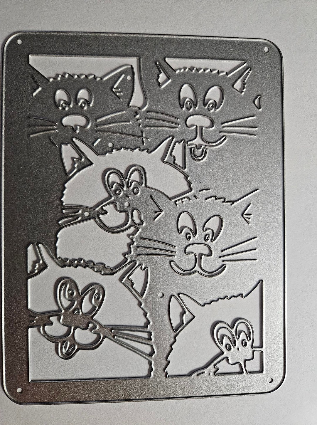 Assorted Cat Background Card Frame Metal Cutting Die Greeting Cards ...