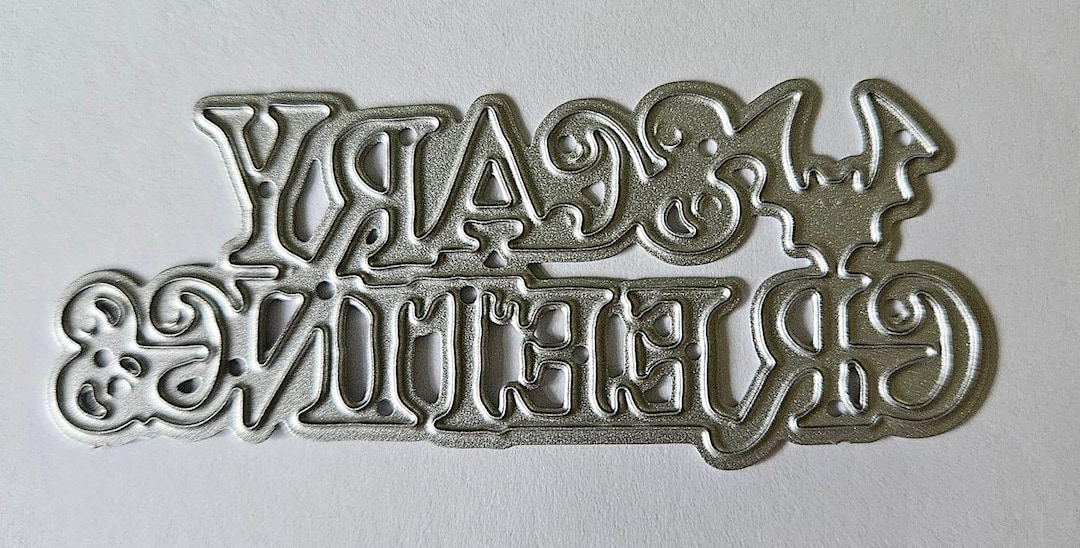 Scary Greetings Word Metal Cutting Die Greeting Birthday Card Making ...