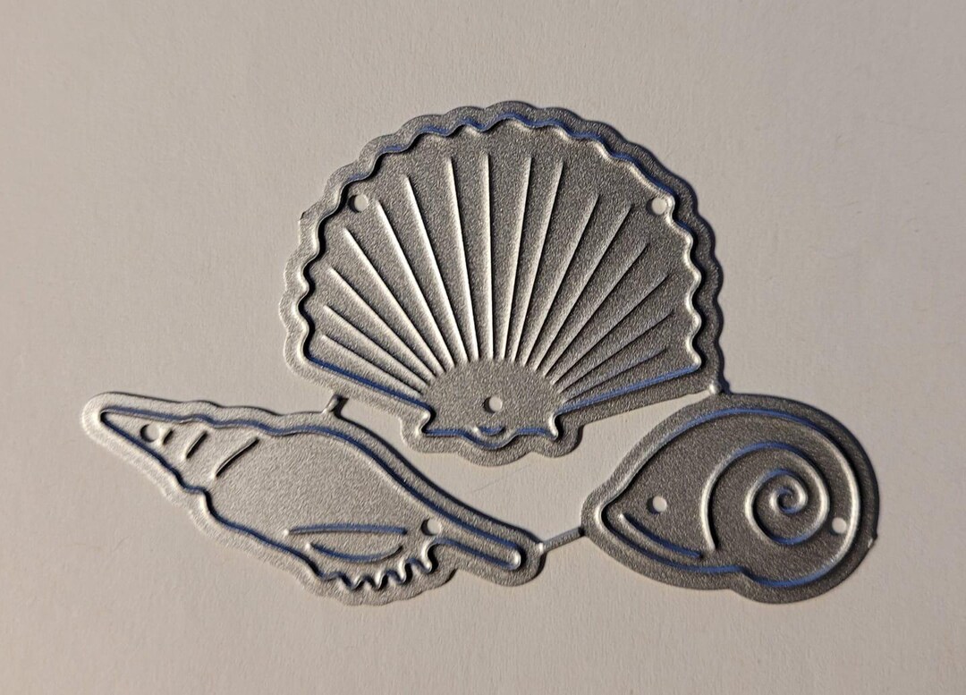 3 Piece Sea Shells Metal Cutting Die Greeting Birthday Cards ...