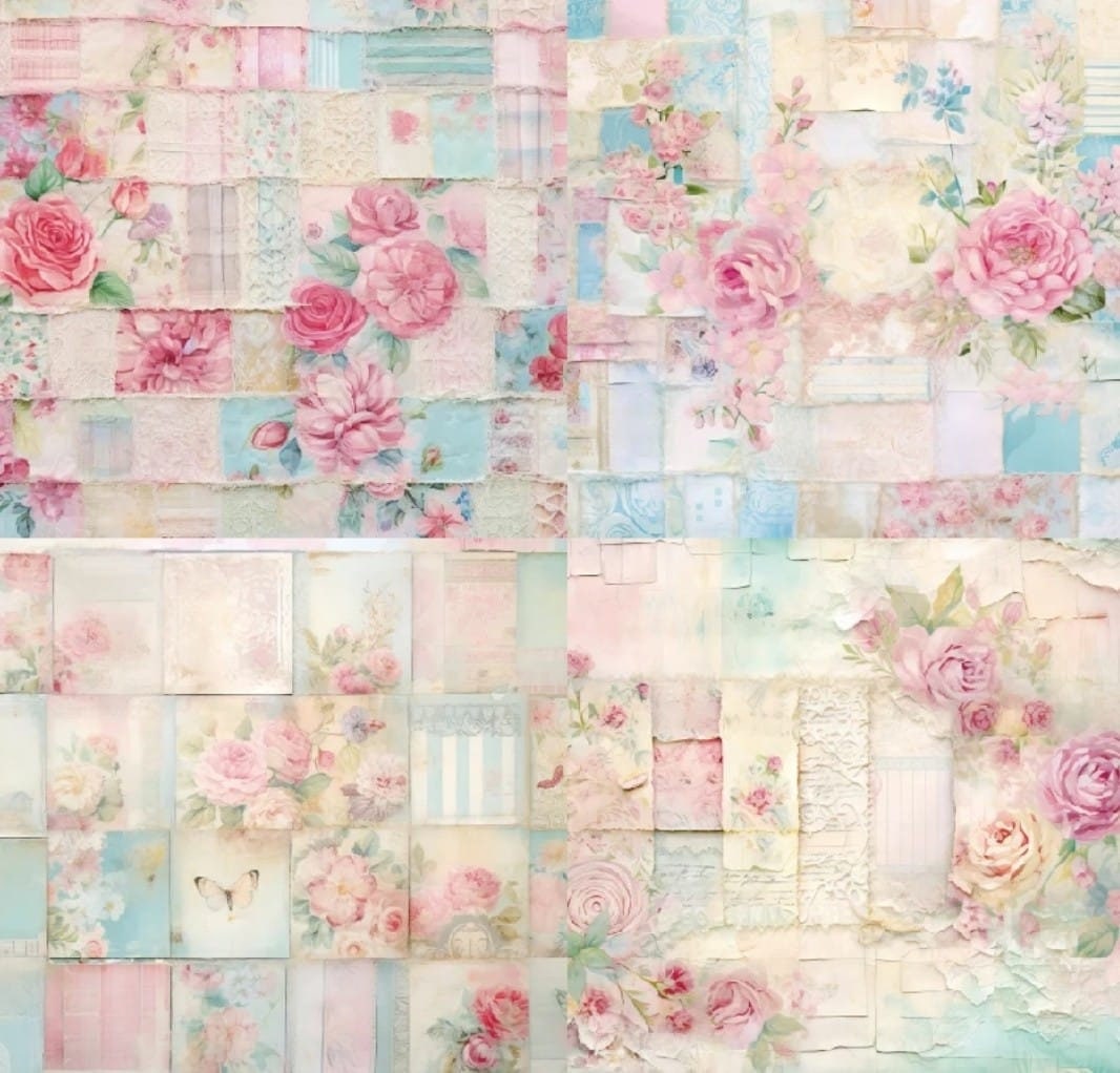 Pink Peony Theme 6"x6" Paper Pack Card Making Scrapbooking Wedding ...