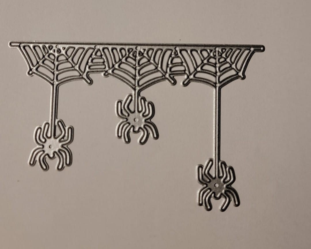 Spider Web With Spiders Hanging Metal Cutting Die Birthday Cards ...