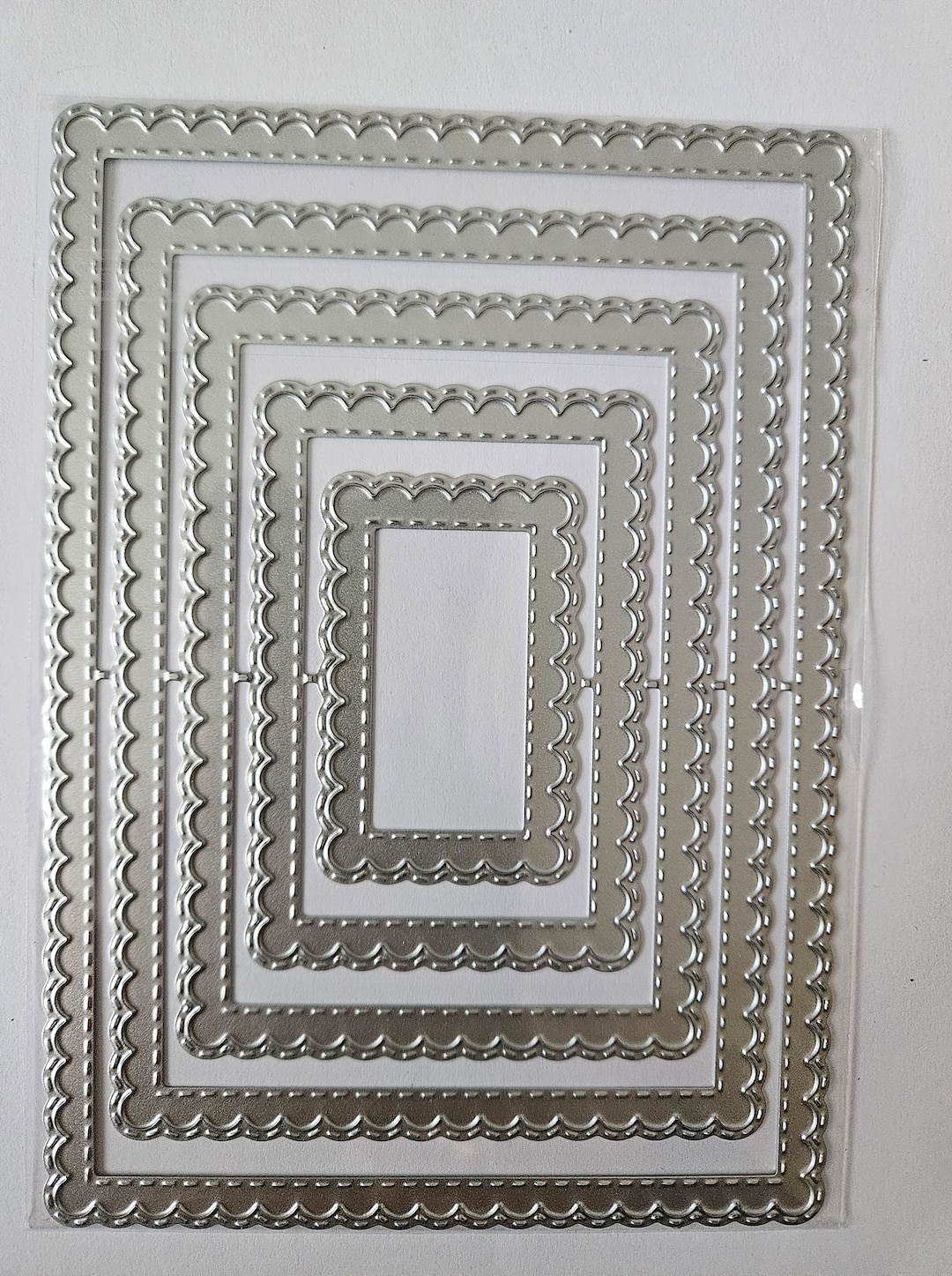 5 Piece Rectangle Card Frame Metal Cutting Dies Greeting Card Making ...