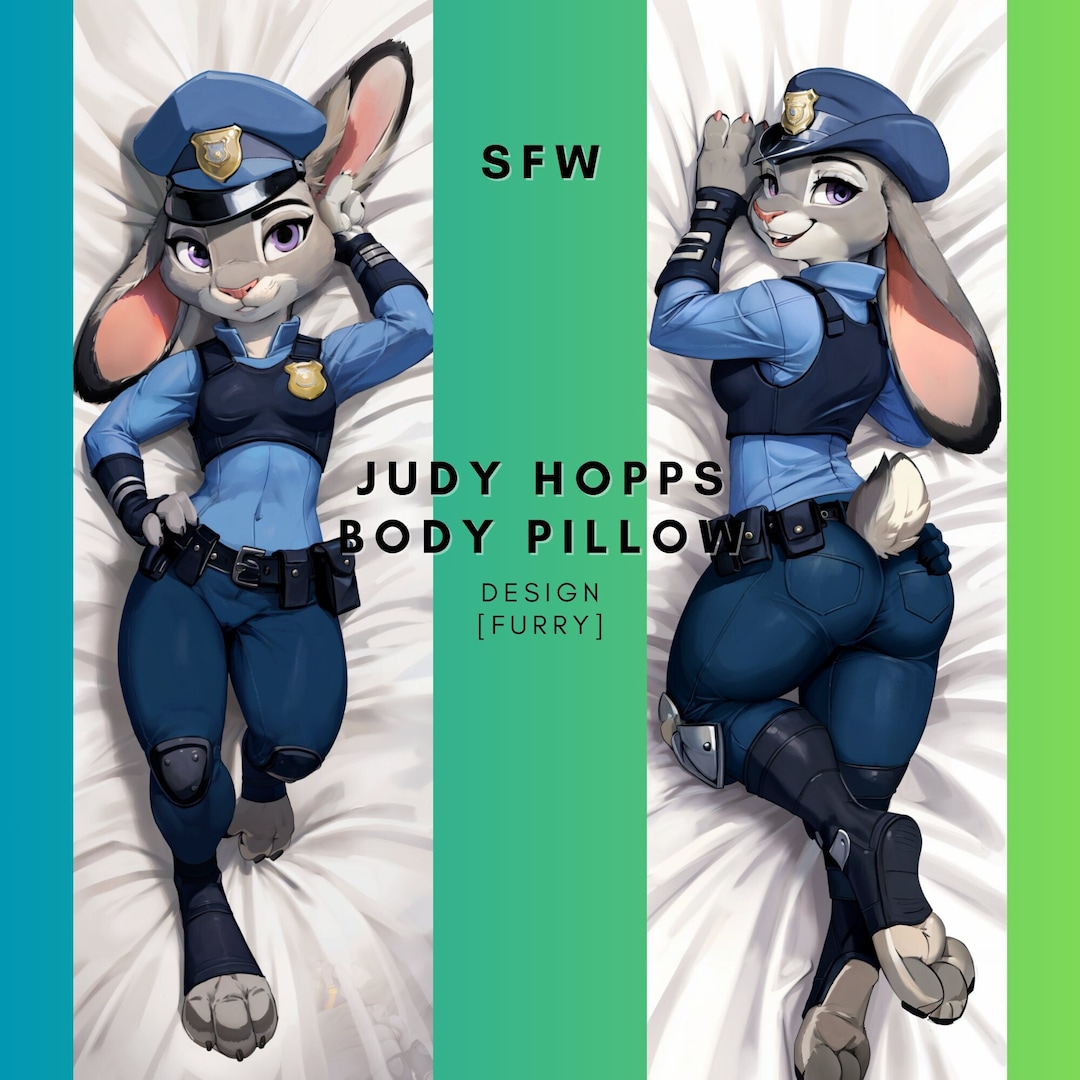 Judy Hopps Furry Dakimakura: Cute Bunny Officer Body Pillow Cover Perfect Gift for Zootopia Fans ...