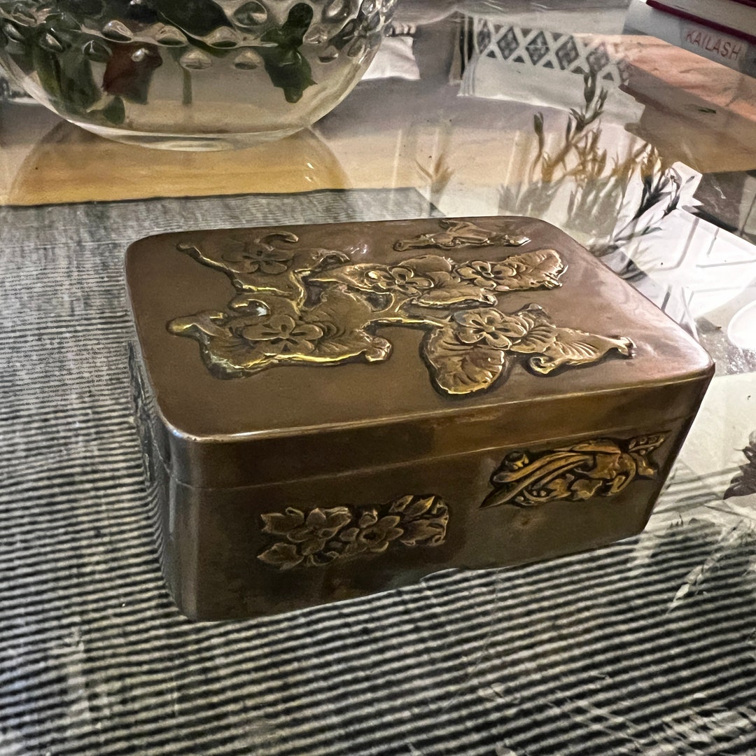 Brass/bronce Japanese Meiji Box - Etsy