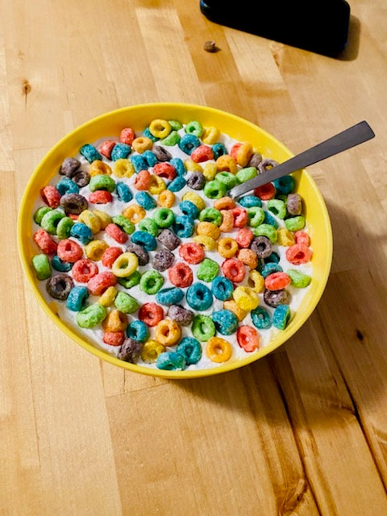 Single Fruit Loop Fake Cereal Bowl Wall Deco Maximalist Home Deco ...