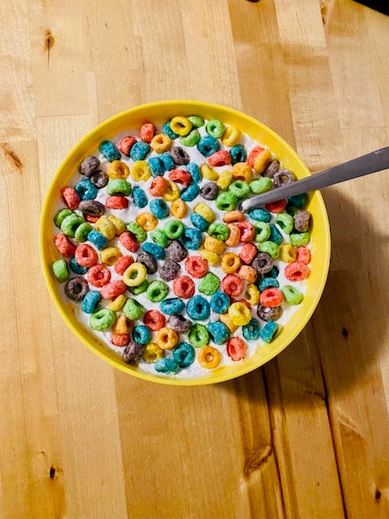 Single Fruit Loop Fake Cereal Bowl Wall Deco Maximalist Home Deco ...