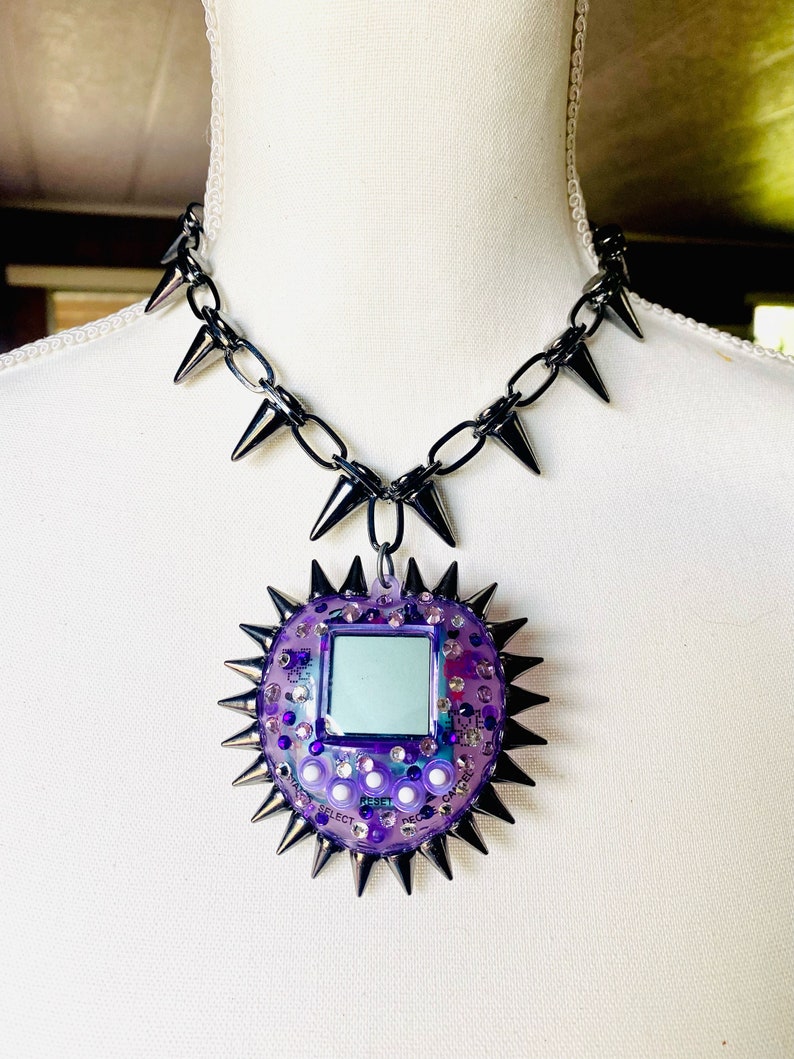 Y2k Edgy Tamagotchi Spike Jewelry Rave Accessories Alternative Fashion ...