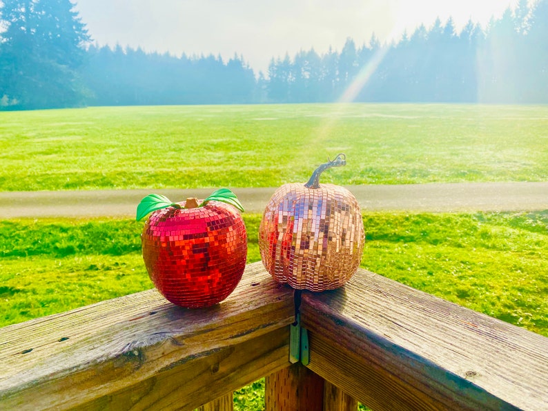 Red Disco Ball Apple Home Decor Maximalist Home Decor Disco Ball Decor - Etsy
