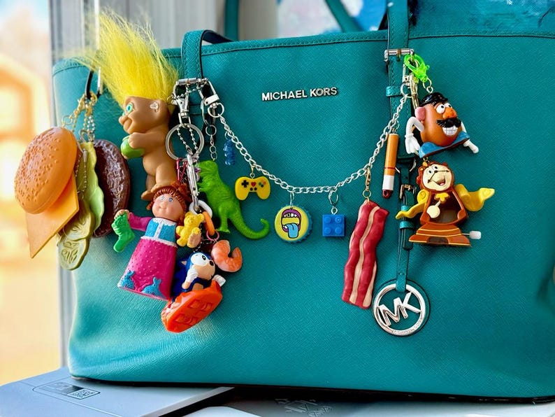 Vintage 90s Purse Charm With 80s-2000s Toy Keychains - Etsy