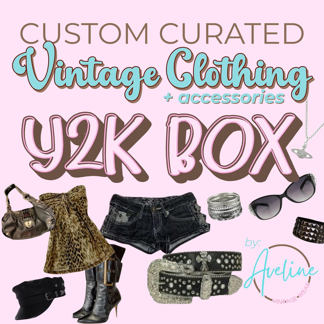 Personalized Vintage Y2K Style Thrifted Clothing Box - Etsy