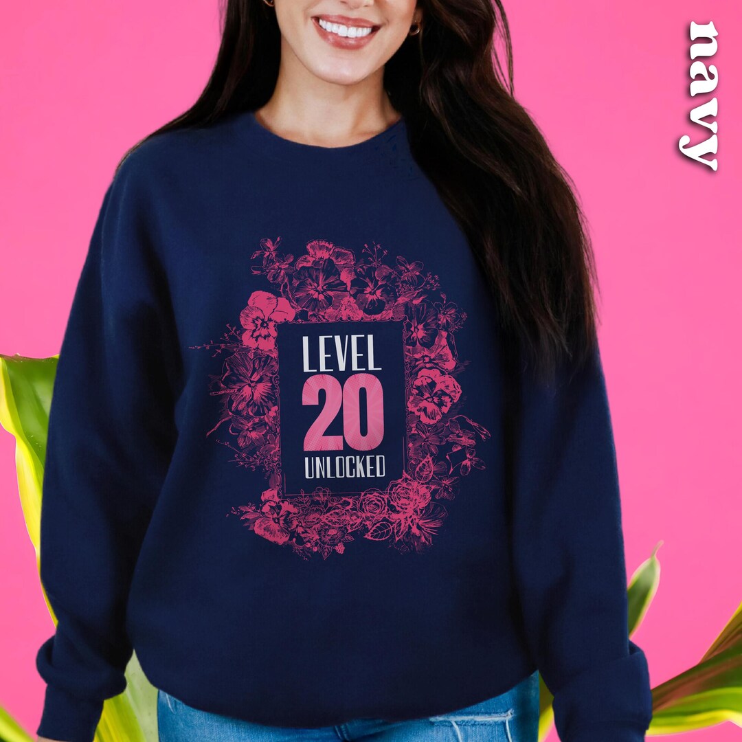 Level 20 Unlocked Shirt - 20th Birthday Gift - Women's 20th Bday ...