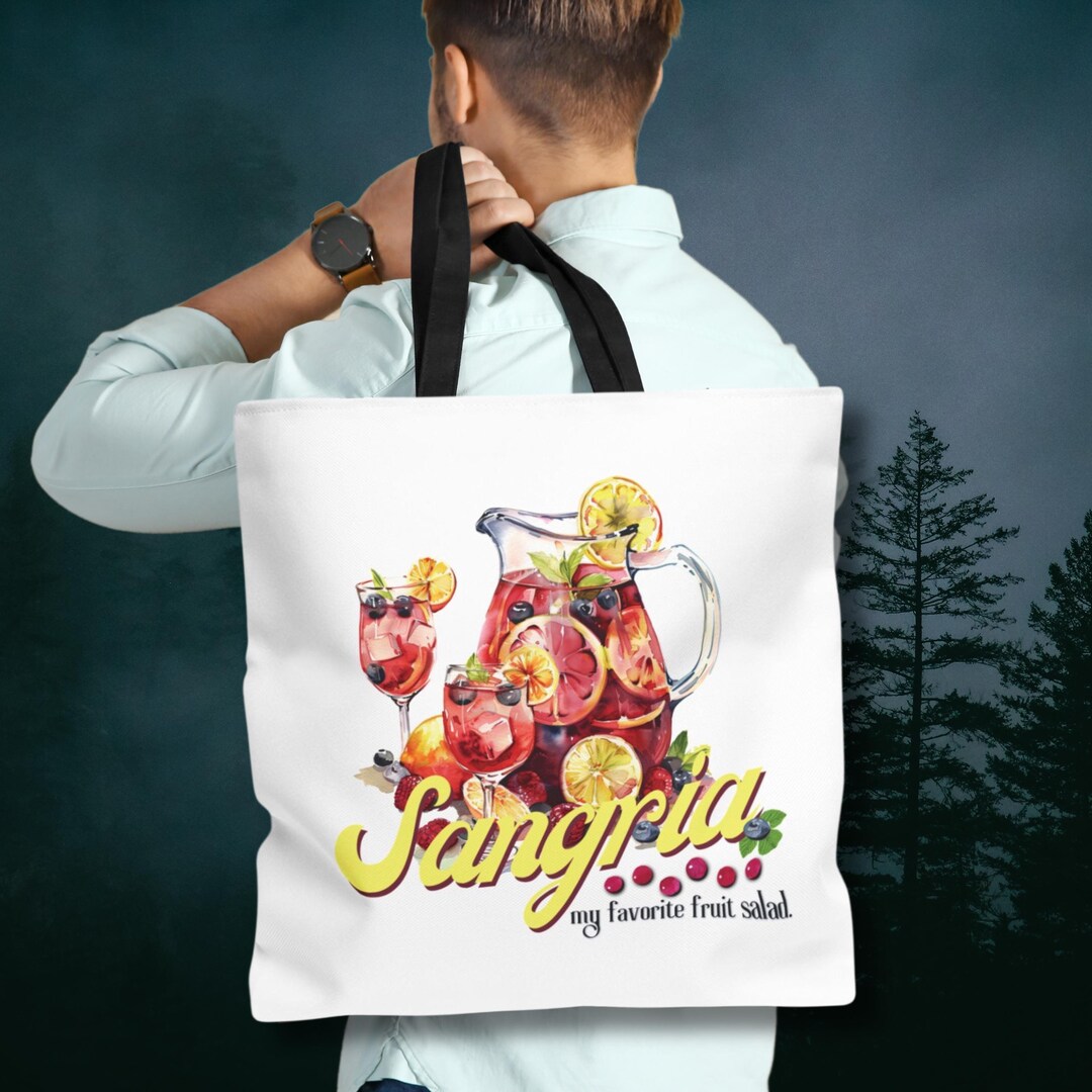 Sangria Tote Bag, Sangria: My Favorite Fruit Salad, Watercolor Sangria ...