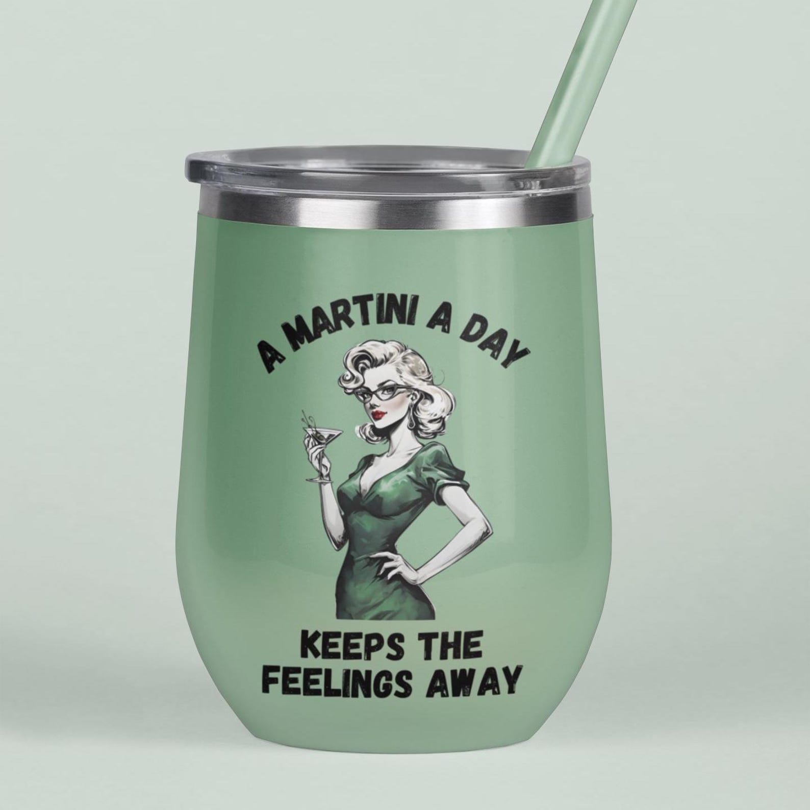 Retro Martini Clipart: Sassy Vintage Female Graphic (digital Download ...
