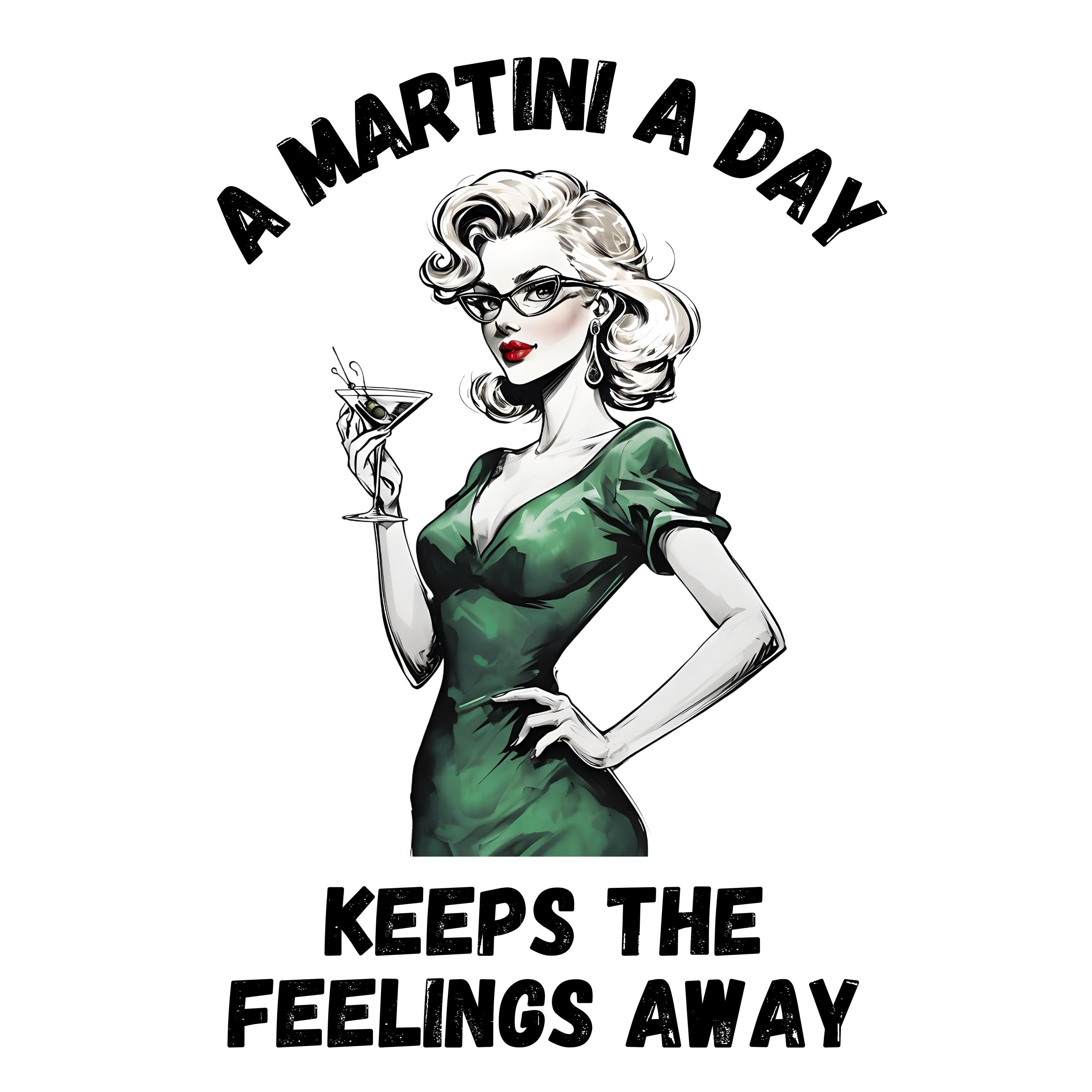 Retro Martini Clipart: Sassy Vintage Female Graphic (digital Download ...