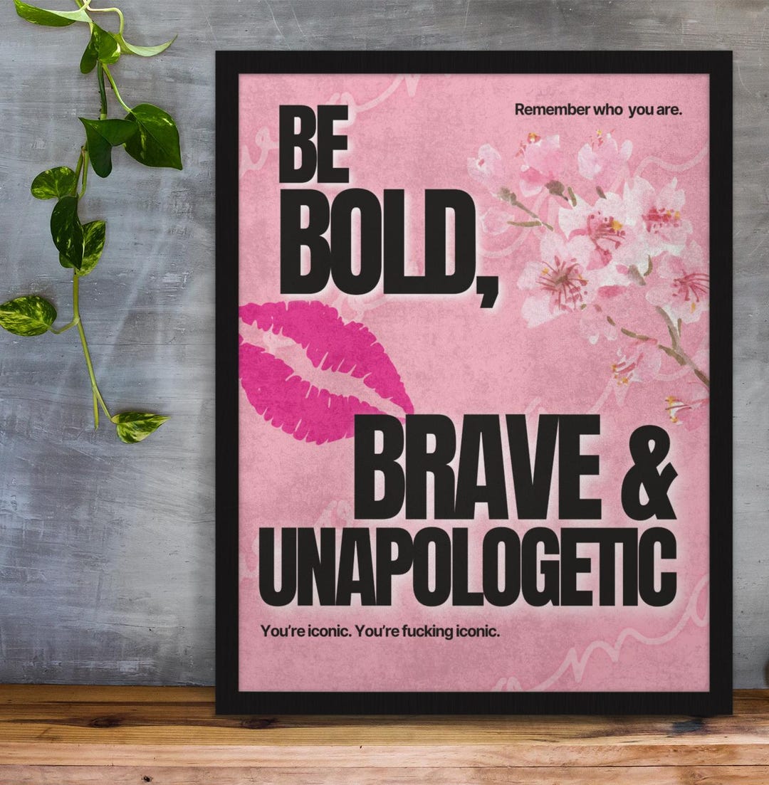 Bold Pink Motivational Poster: Empower Women Downloadable Art ...