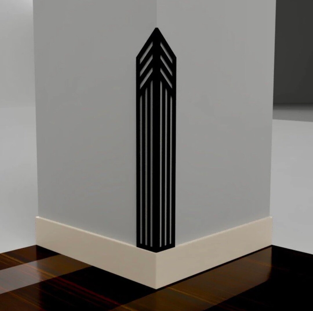12" Steel Corner Guard/ Corner Protector Artdeco Design - Etsy