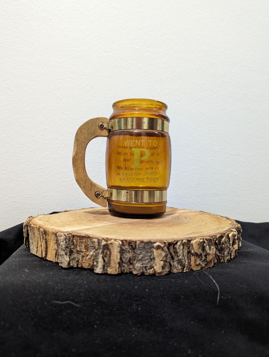 Vintage Souvenir Beer Mug With Wooden Handle - Etsy