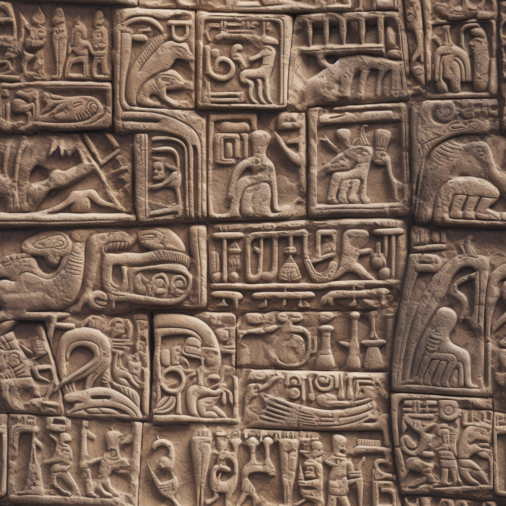 Pyramid Hieroglyph Pattern Seamless 7x High Quality Acient Egypt Tile ...