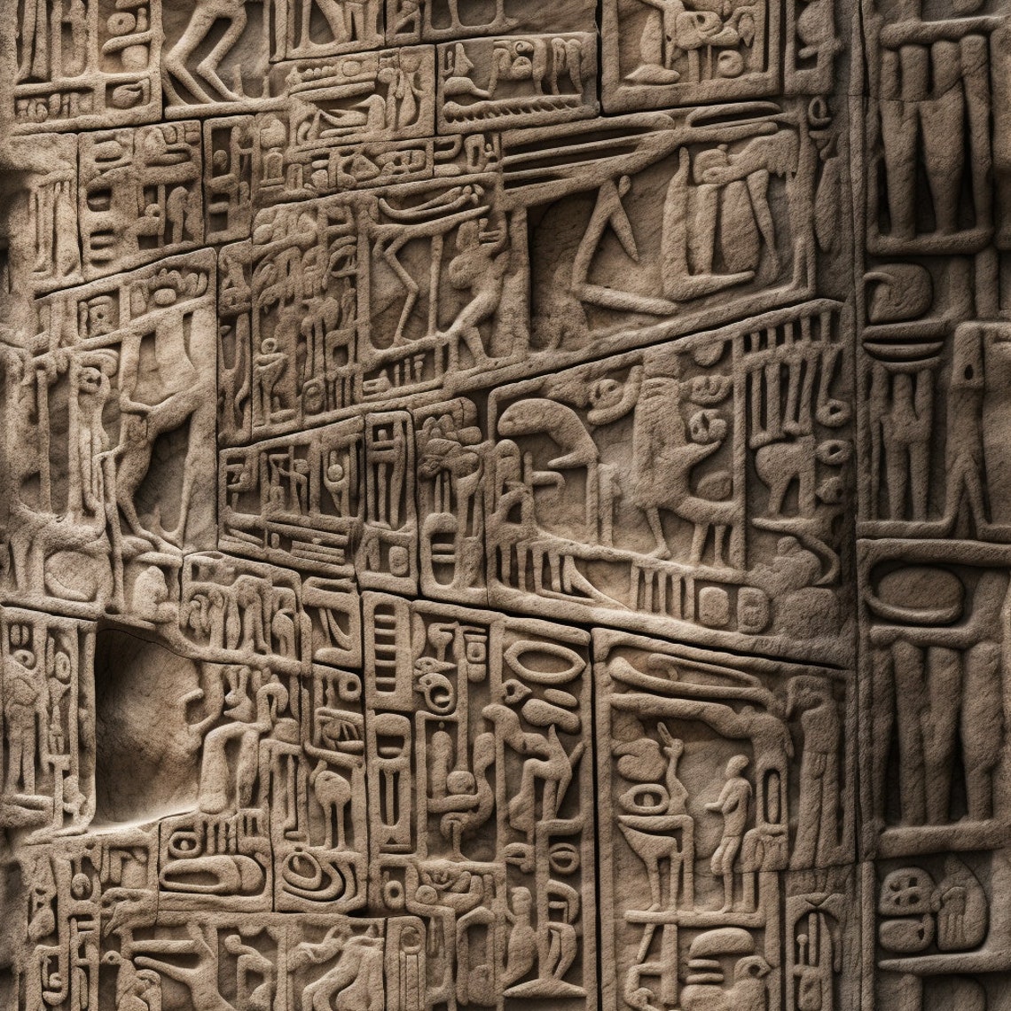 Pyramid Hieroglyph Pattern Seamless 7x High Quality Acient Egypt Tile ...